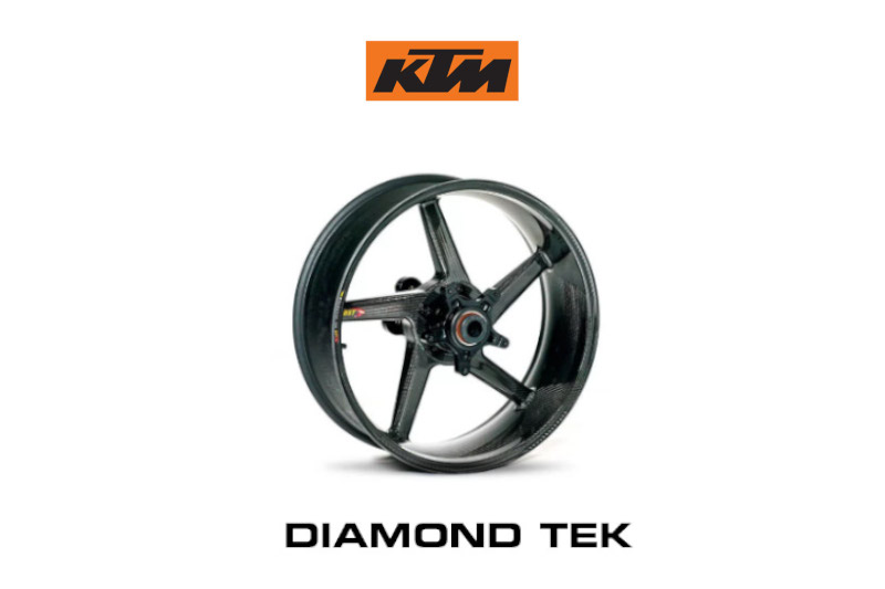 BST Diamond TEK Carbon Fibre Wheels - KTM SuperMoto 950 / 990 (06-11 ...