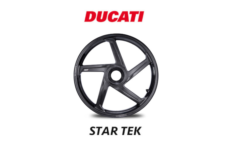 BST Star TEK Carbon Fibre Wheels - Ducati Panigale 1199 (12-14) - Red ...